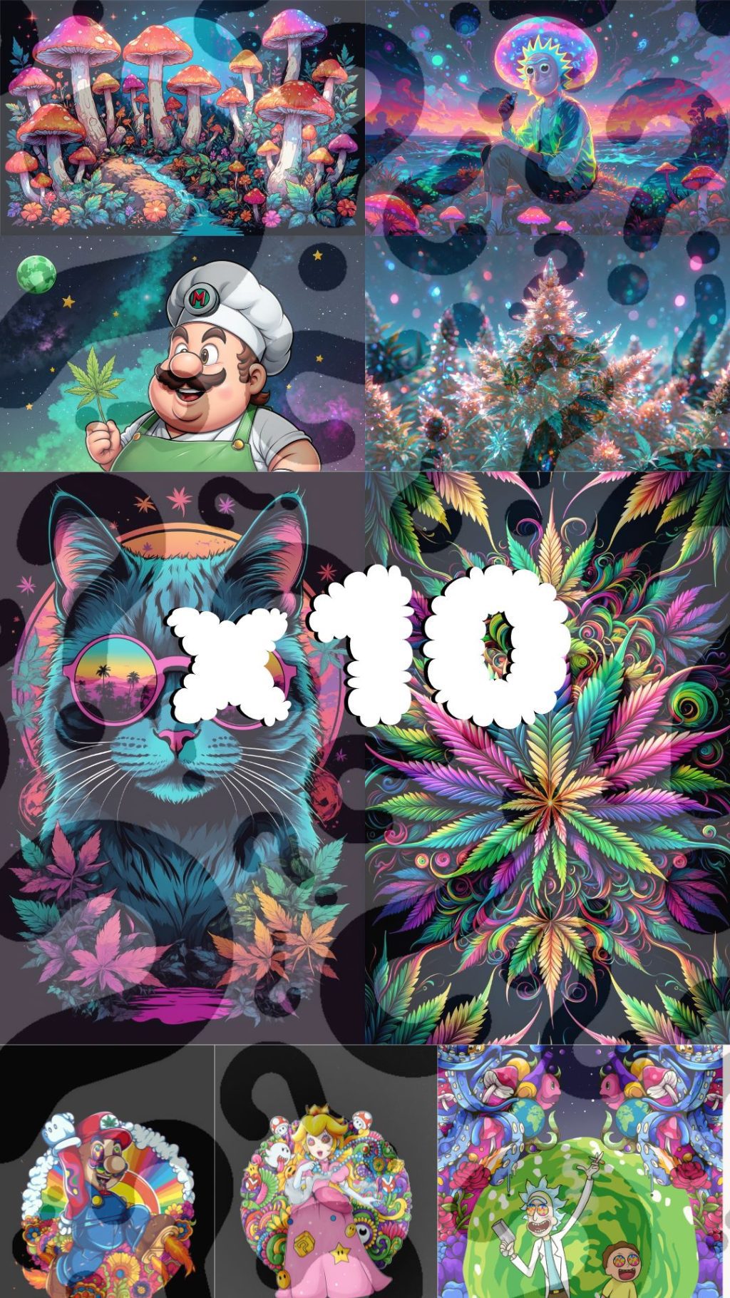 x10 POSTERS BUNDLE - RANDOM - WeedPosters.io