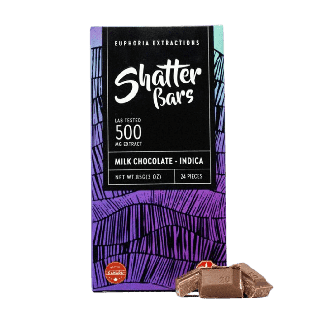 500MG EUPHORIA CHOCOLATE SHATTER BARS INDICA WeedPosters io