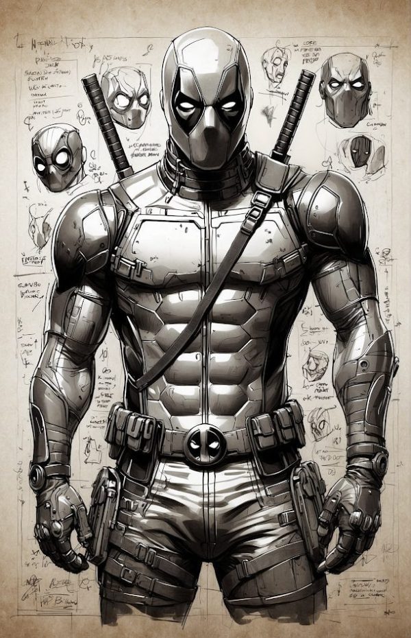 DEADPOOL SKETCH POSTER - WeedPosters.io