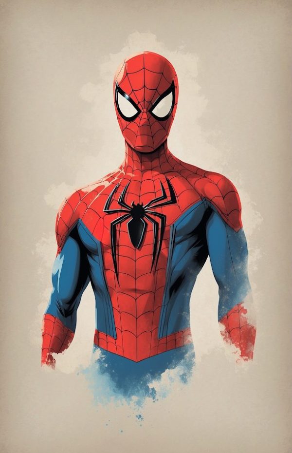 WATER COLOUR SPIDERMAN POSTER - WeedPosters.io