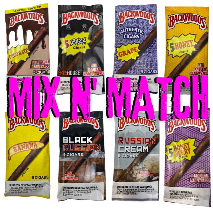 BACKWOODS CIGARS CARTON - MIX & MATCH - 8 PACKS - WeedPosters.io