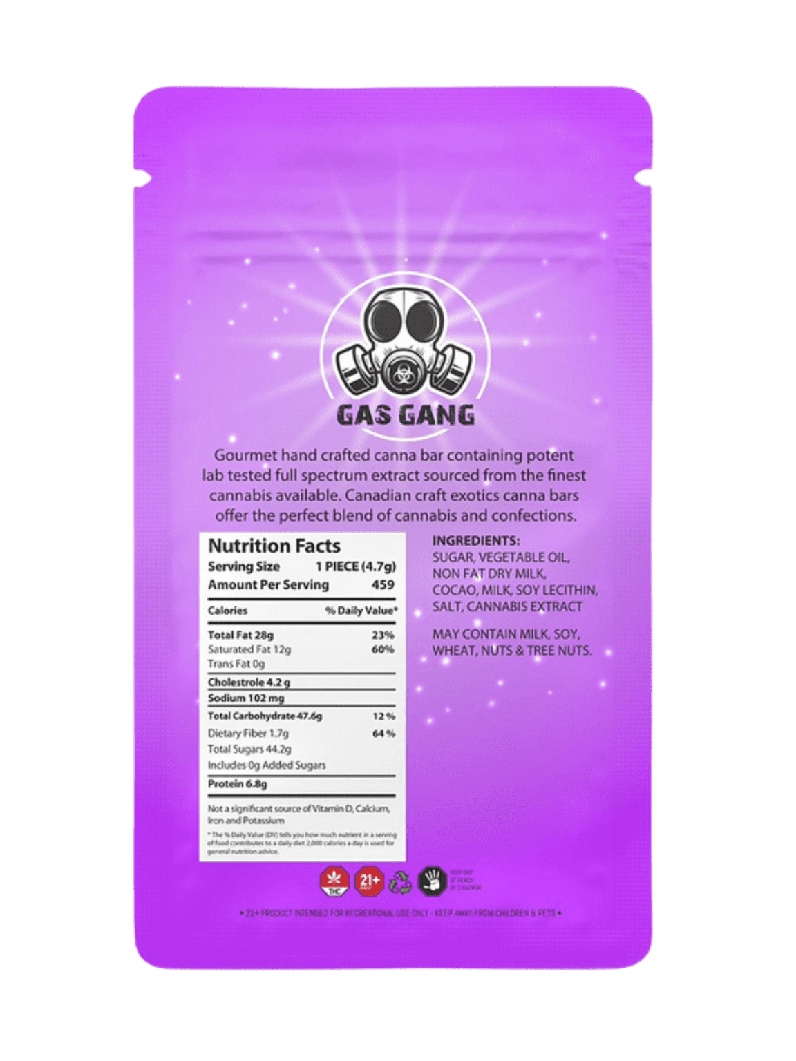 1200MG THC- GAS GANG COOKIES & CREAM CHOCOLATE - WeedPosters.io