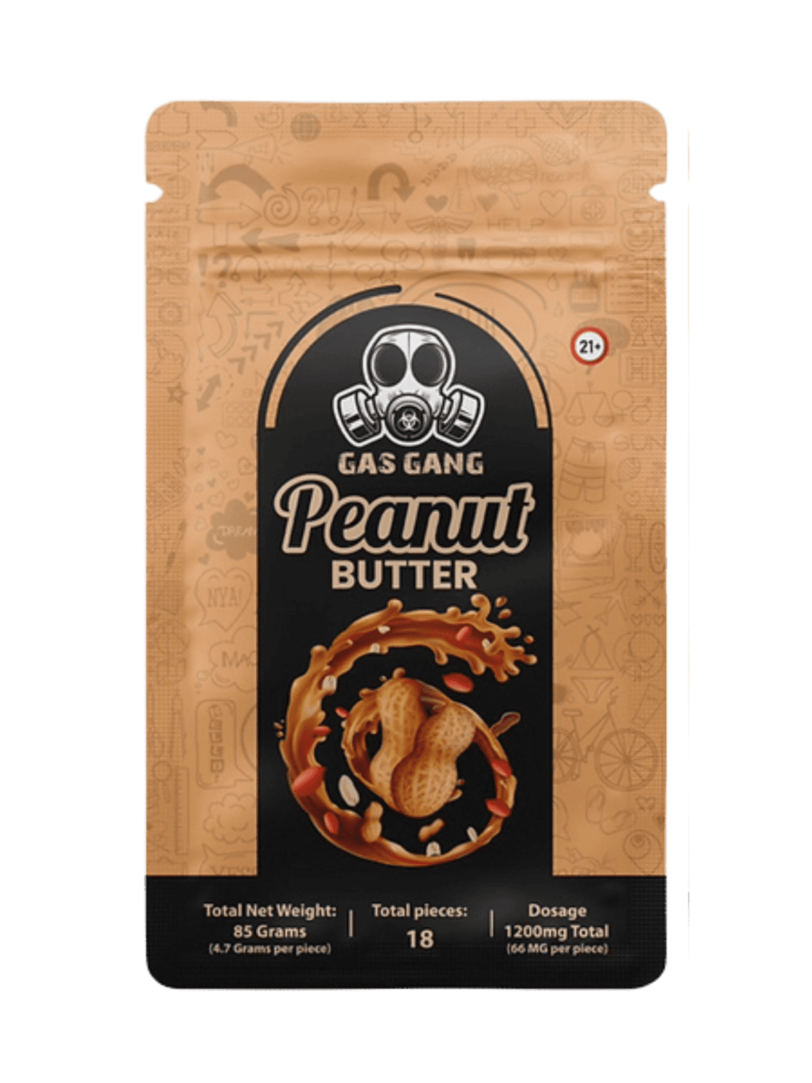 1200MG THC- GAS GANG PEANUT BUTTER CHOCOLATE - WeedPosters.io