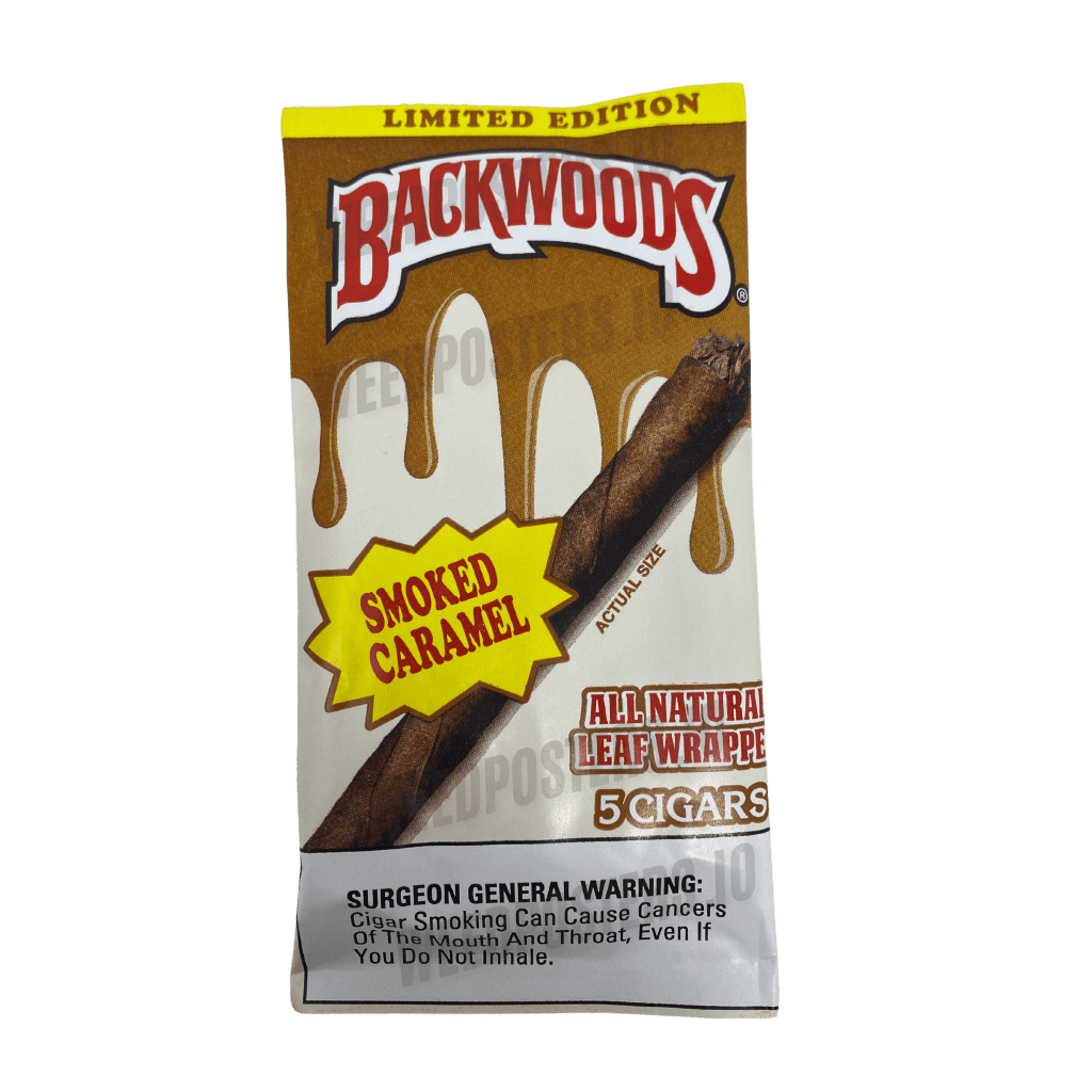 SMOKED CARAMEL BACKWOODS CIGARS - WeedPosters.io