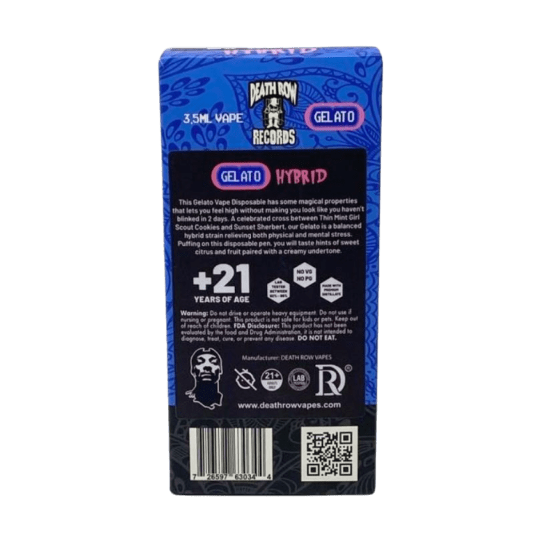 DEATH ROW RECORDS (THC VAPE PEN) - GELATO - WeedPosters.io